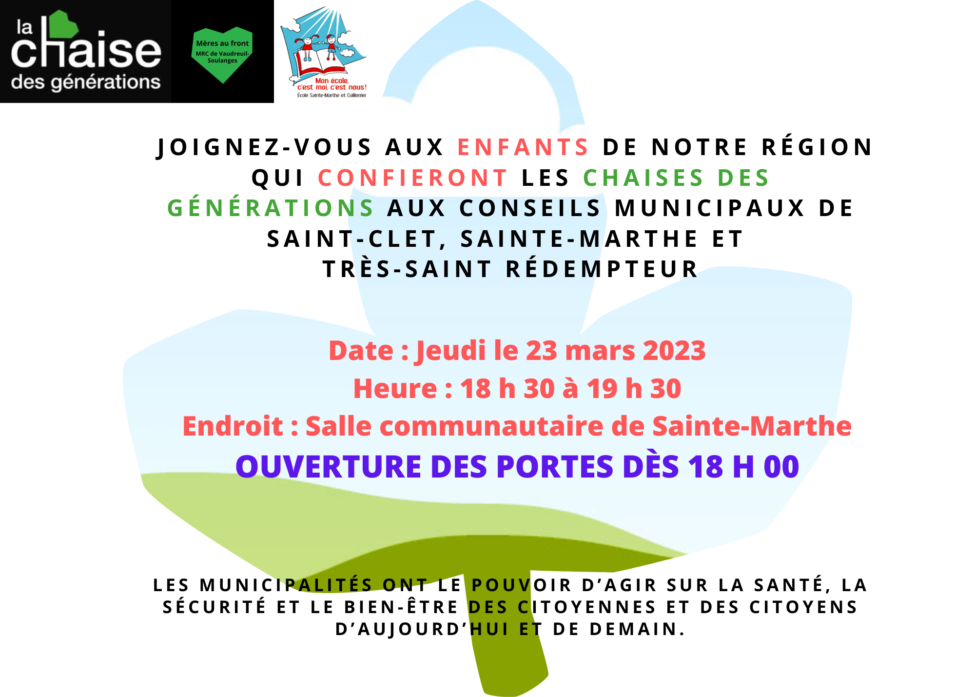 Invitation, 23 mars 2023 - Remise de la Chaise des générations au ...